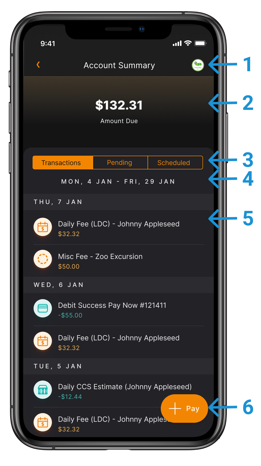 Home App: Account Summary