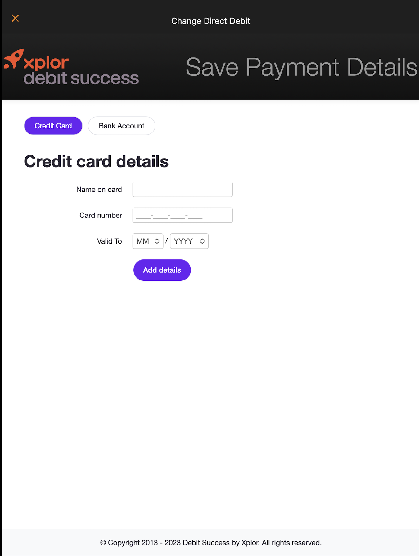 Home App & Web: Adding Bank Details